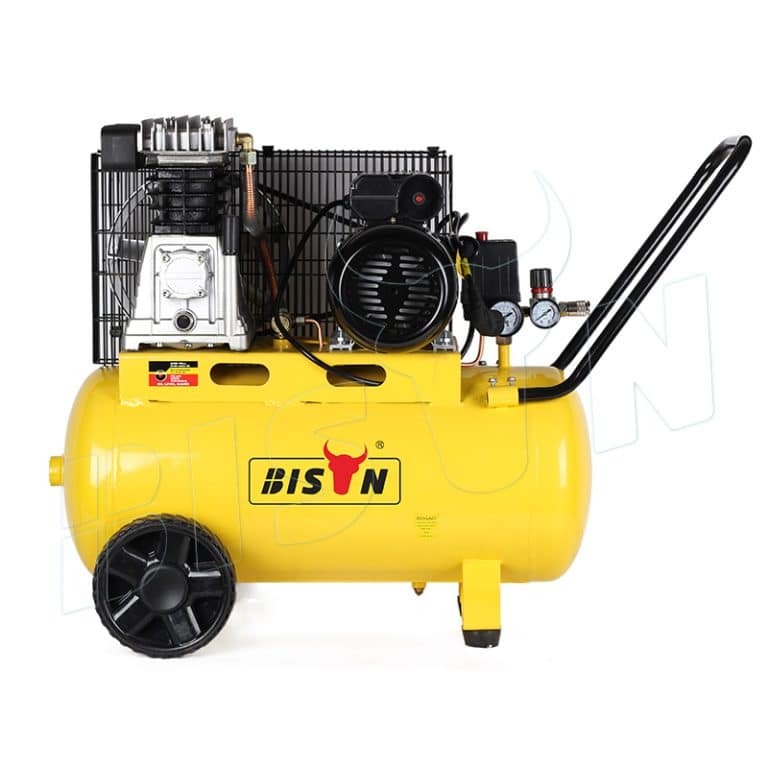 China dual piston pump 230v belt driven air compressor - BISON compressor