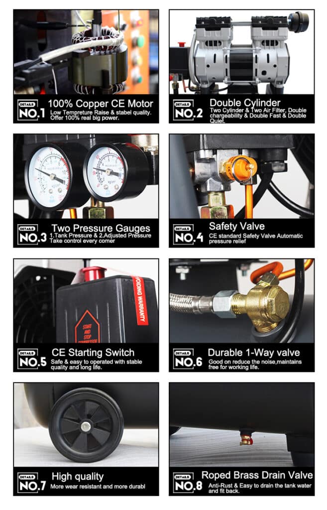 1hp 230v oil free piston compressor manufacturer - BISON compressor